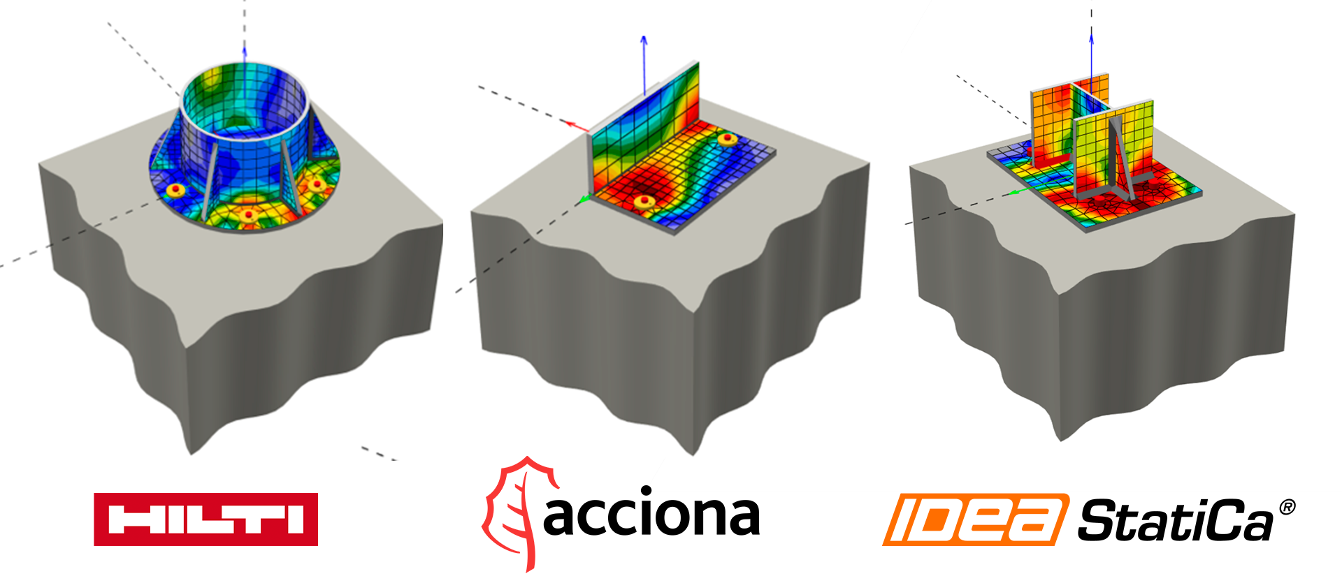 Diseño de conexiones acero-hormigón mediante método CBFEM de elementos finitos | Construsoft